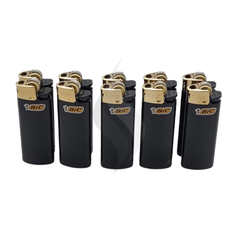 Bic Lighter Mini J25 Black & Gold