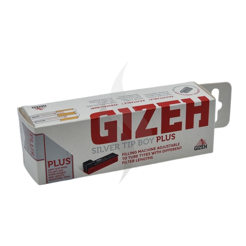 Gizeh Silver Tip Boy Plus cigarette injector machine